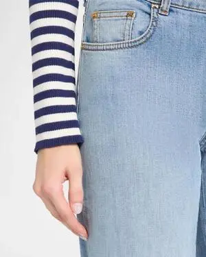 MAISON COMMON Wide-leg Cutout Denim Pants