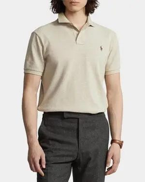 Polo Ralph Lauren Apos;s Basic Mesh Cotton Polo Shirt - Grey