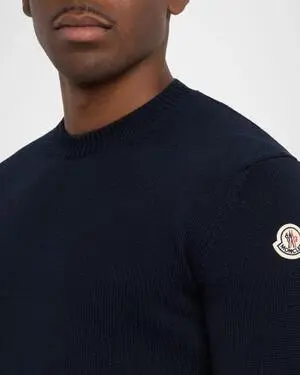 Moncler Apos;s Knit Crewneck Sweater - Blue