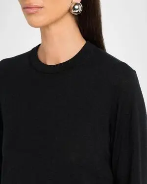 Michael Kors Crewneck Wool-blend Sweater - Black