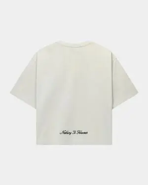RtA Apos;s Curva Ultra Austin Cropped Oversized T-shirt - Dusted Gre