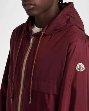 Moncler Apos;s Nidge Grosgrain-trim Nylon Hooded Full-zip Jacket - Miscellane