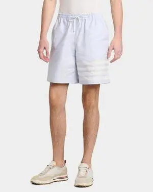 Thom Browne Apos;s Engineered 4-bar Oxford Rugby Shorts - Light Blue