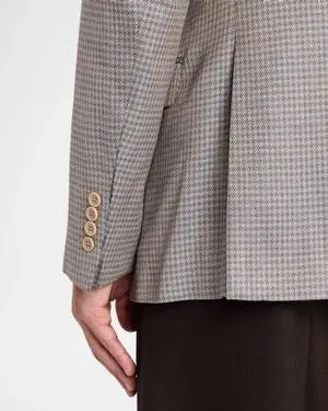 Emporio Armani Apos;s G Line Wool Houndstooth Single-breasted Sport Coat - Multi