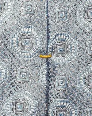 Eton Apos;s Floral Medallion Silk Tie - Light Blue