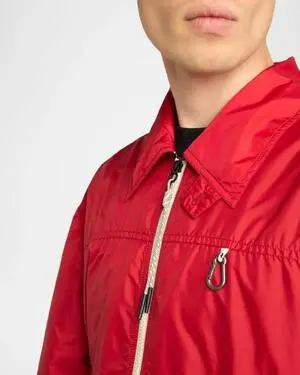 Moncler Apos;s Brive Full-zip Shirt Jacket With Clip - Red