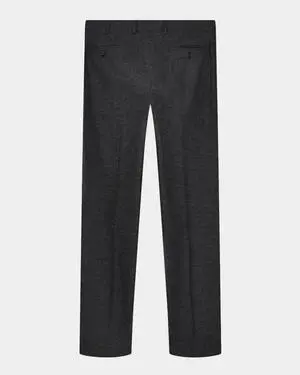 Emporio Armani Apos;s Wool-blend Jacquard Slim Flat-front Pants - Multi
