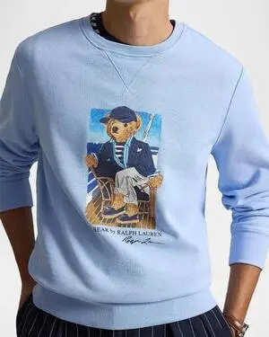 Polo Ralph Lauren Apos;s Polo Bear Cotton Fleece Sweatshirt - Blue
