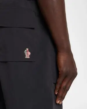 Moncler Apos;s Nylon Zip Pocket Pull-on Shorts - Black