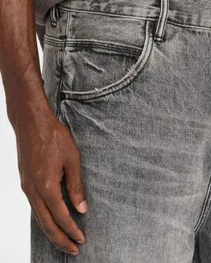 PURPLE BRAND Apos;s High Summer Distressed Asymmetric Denim Shorts - Black