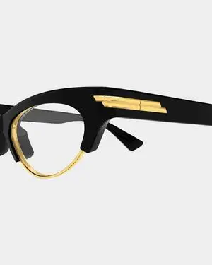 Bottega Veneta Bold Ribbon 52mm Cat-eye Sunglasses - Black