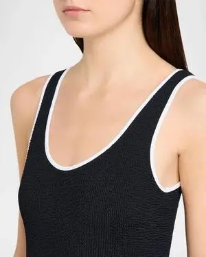 Hunza G Faye Scoop One-piece Swimsuit - Black