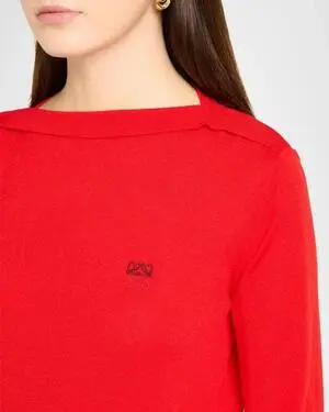 Loewe Boatneck Wool-blend Sweater Red