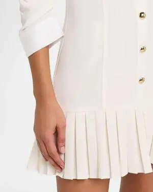 Cinq À Sept Luca Drapey Crepe Mini Shirtdress