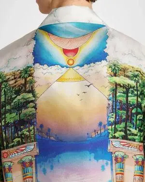 Casablanca Apos;s Trompe L & Apos;oeil Camp Shirt - Multi