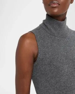 Michael Kors Turtleneck Cashmere-blend Knit Bodysuit - Graphite Multi