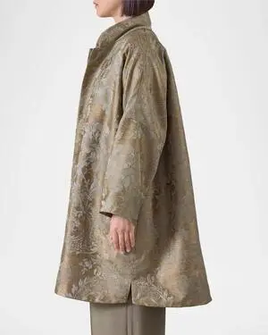 Eskandar Chinese Imperial Coat With Chinese Collar