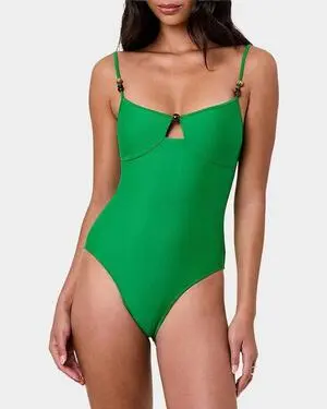NICHOLAS Anela One-piece Swimsuit - Leaf