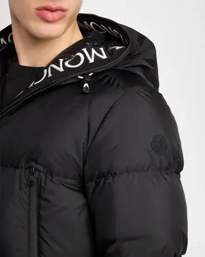 Moncler Apos;s Montcla Logo Hooded Down Jacket - Black