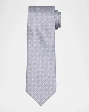 Stefano Ricci Apos;s Interlocked Mosaic Silk Tie - 010 Light