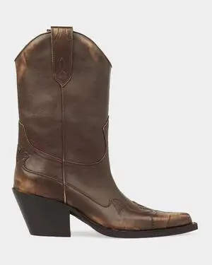 Paris Texas Dakota Suede Mid-calf Western Boots