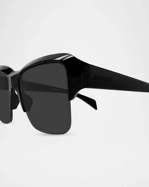 Gucci Apos;s Gg2024s 70's Nuances Navigator Injection Sunglasses - Black