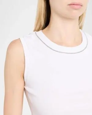 Peserico Punto Luce Crewneck Rib Knit Top