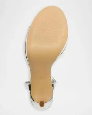 Schutz 115mm Scarlett Metallic Leather Platform Sandals