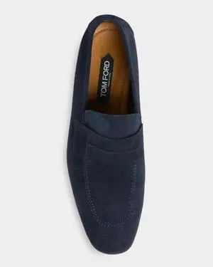 TOM FORD Apos;s Sean Suede Penny Loafers - Black