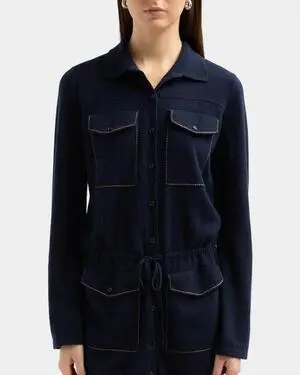Guest In Residence Industry Cashmere Drawstring Mini Dress