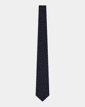 Giorgio Armani Wide Chevron Geometric Silk Tie