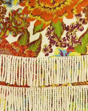 ALEMAIS Lana Fringe-trim Linen Mini Skirt - Multi