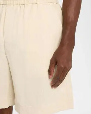 Helmut Lang Apos;s Cotton Stretch Pull-on Shorts - Ivory