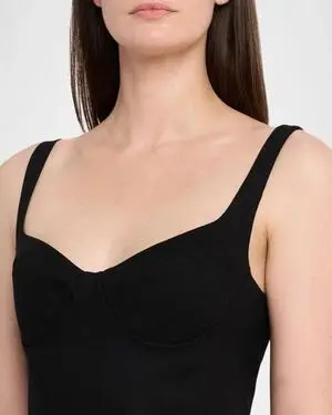 Simkhai Cabot Sculpted Scuba Maxi Dress