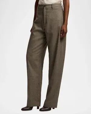 Ralph Lauren Leandre Birdseye Tweed Pants