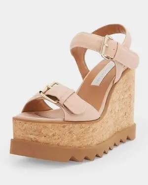 Stella McCartney 120mm Sneak-elyse Vegan Leather Platform Sandals - Blush