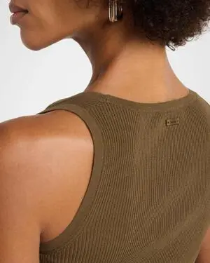 Max Mara Scoop-neck Ribbed Tank Top - Mud