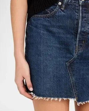 Moussy Vintage Duxbury Western Denim Mini Skirt