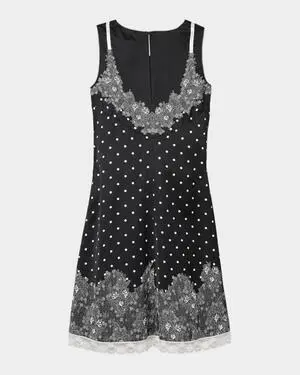 Marc Jacobs Trompe L & Apos;oeil Slip Midi Dress - Black Multi