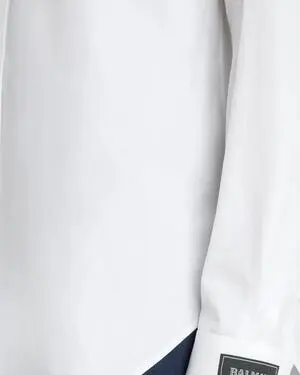 Balmain Apos;s Cotton Poplin Classic Fit Sport Shirt - 0fb Blanc