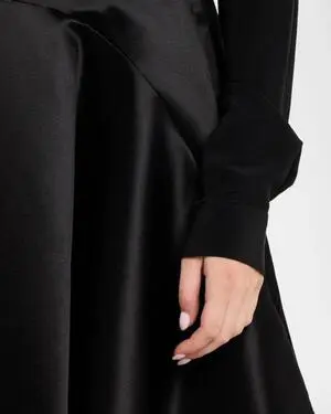 JW Anderson Tipped Hem Satin Skirt - Black