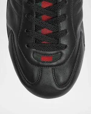 Gucci Apos;s Shift Leather Low-top Sneakers - Black