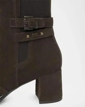 NEROGIARDINI 60mm Suede Ankle Boots - Chocolate