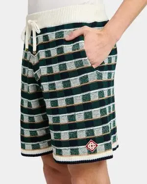 Casablanca Mosaic Cotton Knit Shorts - Multi