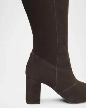 NEROGIARDINI 75mm Stretch Suede Knee-high Boots - Chocolate