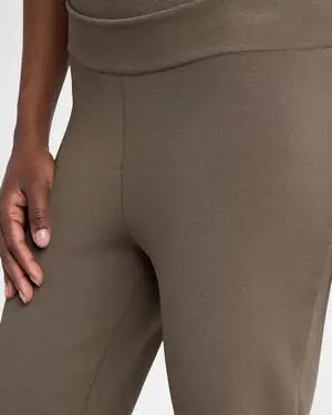 Stella McCartney Compact Knit Iconic Flared Pants - Mud