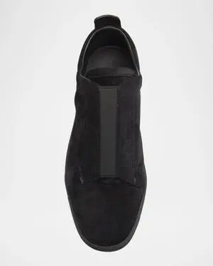 CHRISTIAN LOUBOUTIN Apos;s St Louis Suede Slip-on Sneakers - Black