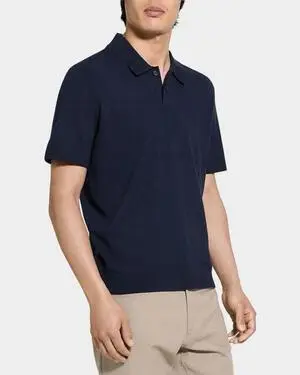 Theory Apos;s Soris Viscose Knit Polo Shirt - Dk Eclipse