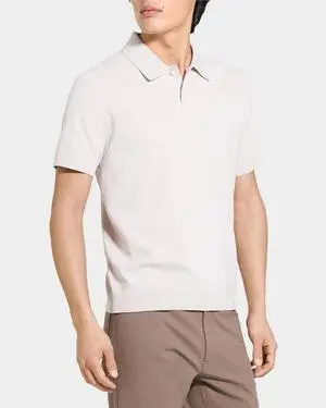 Theory Apos;s Soris Viscose Knit Polo Shirt - Slvr Cloud
