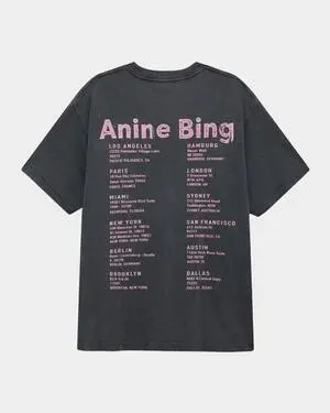 ANINE BING Cade Graphic Cotton T-shirt